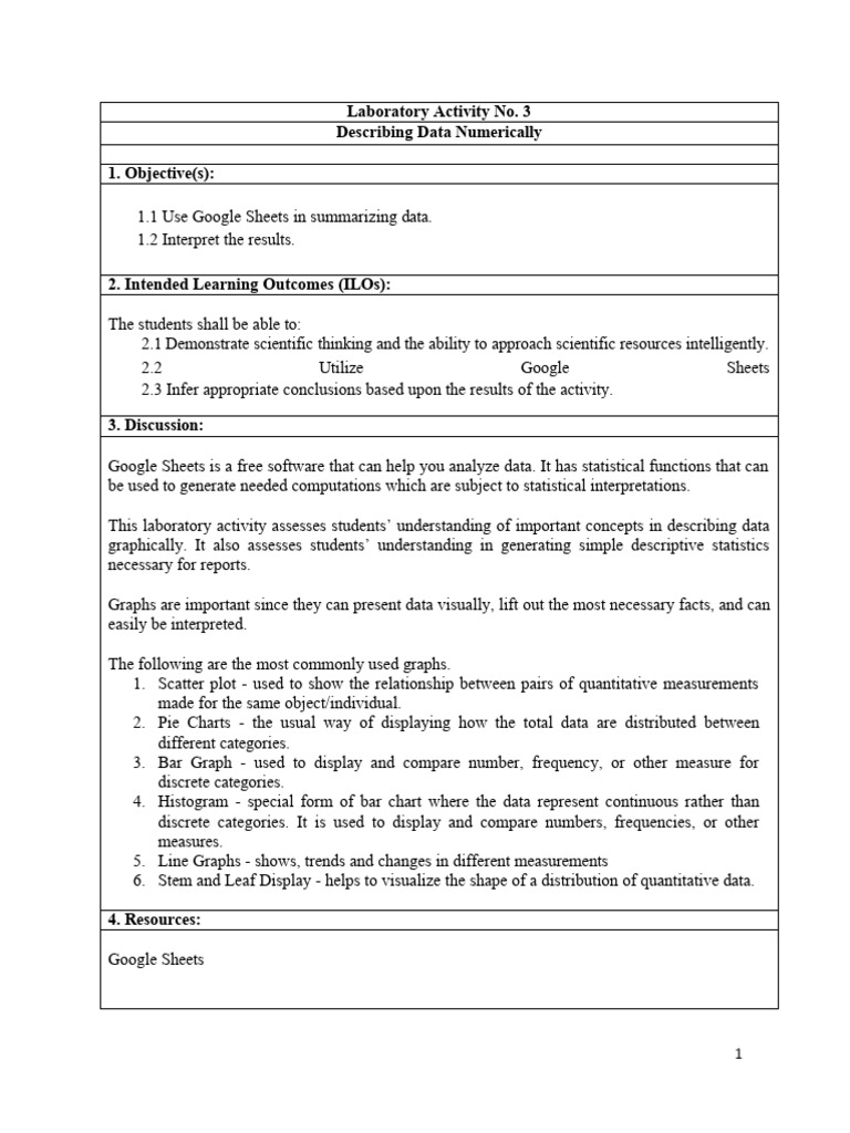 Google Sheets Data Analysis Lab | PDF | Quartile | Histogram