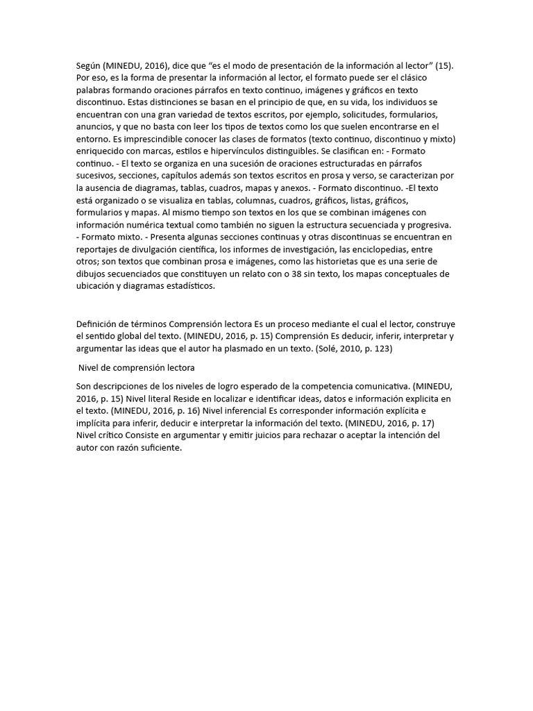 Informacion de Formato Textual | PDF