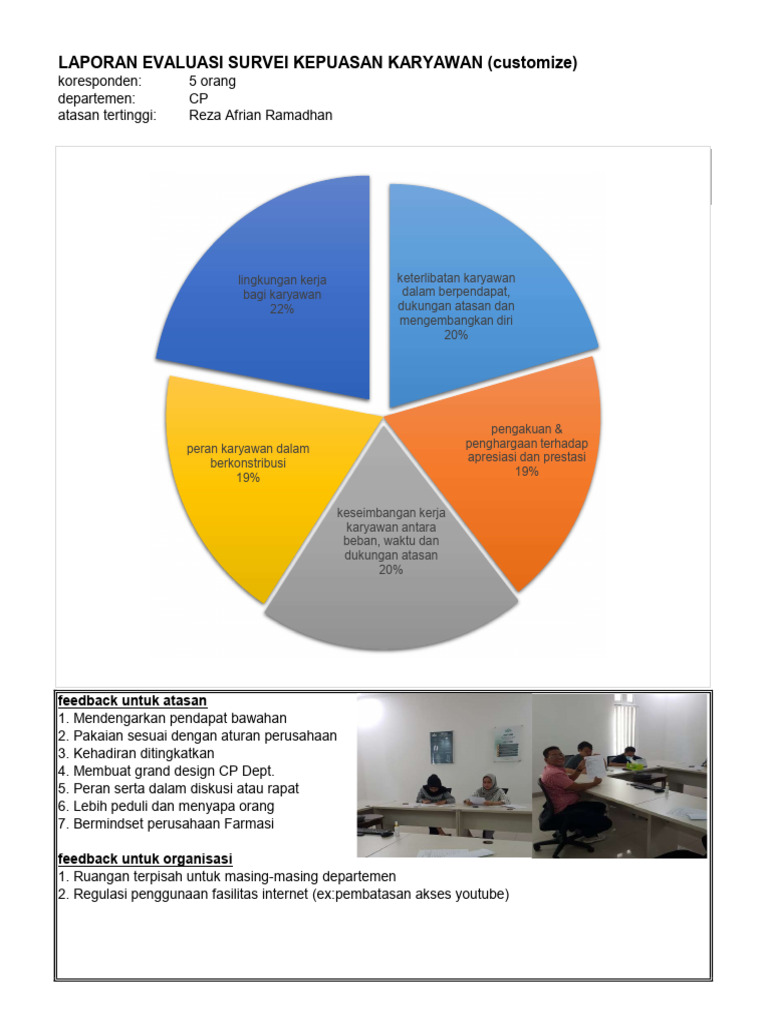Survei Kepuasan Karyawan (Customize) - Laporan - Rev.1 ELR | PDF