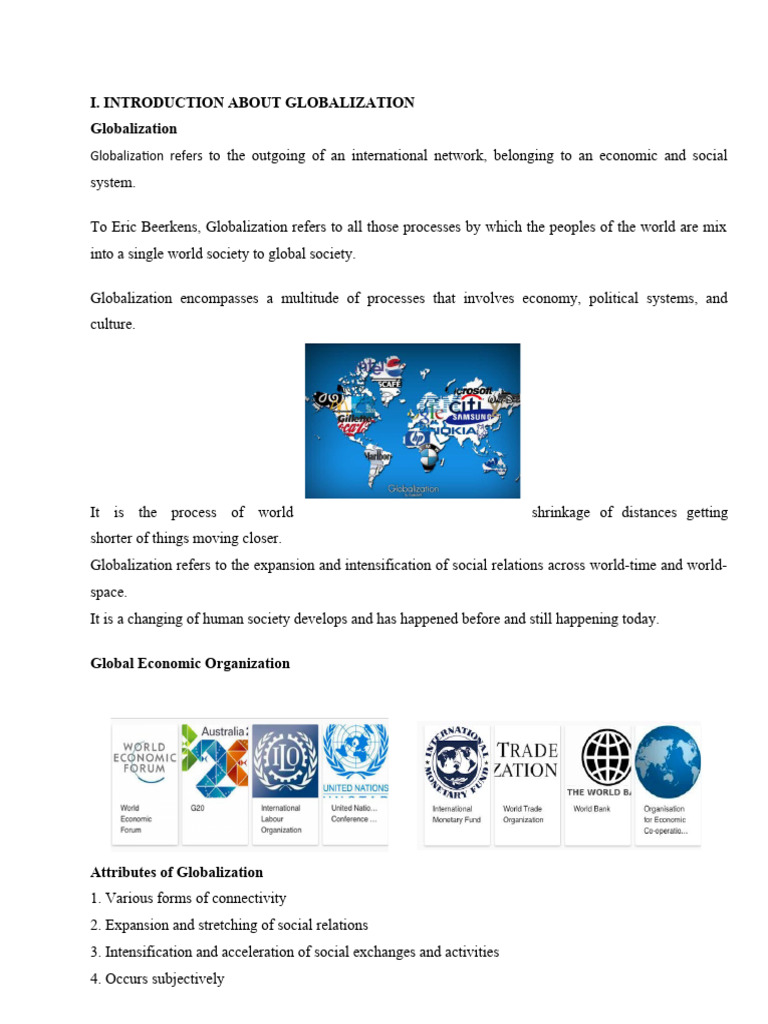 Contemporary World Handouts | PDF | Opec | Globalization