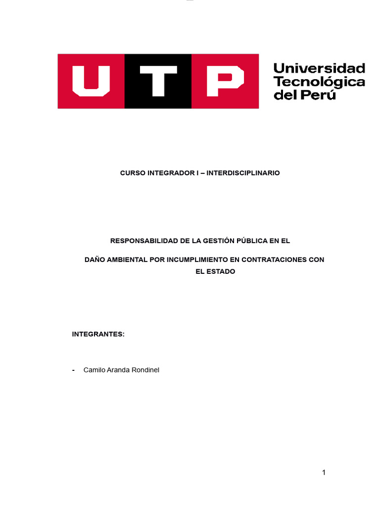 Ta3 - Integrador Gestión Pública Camilo Aranda | PDF | Mercurio ...
