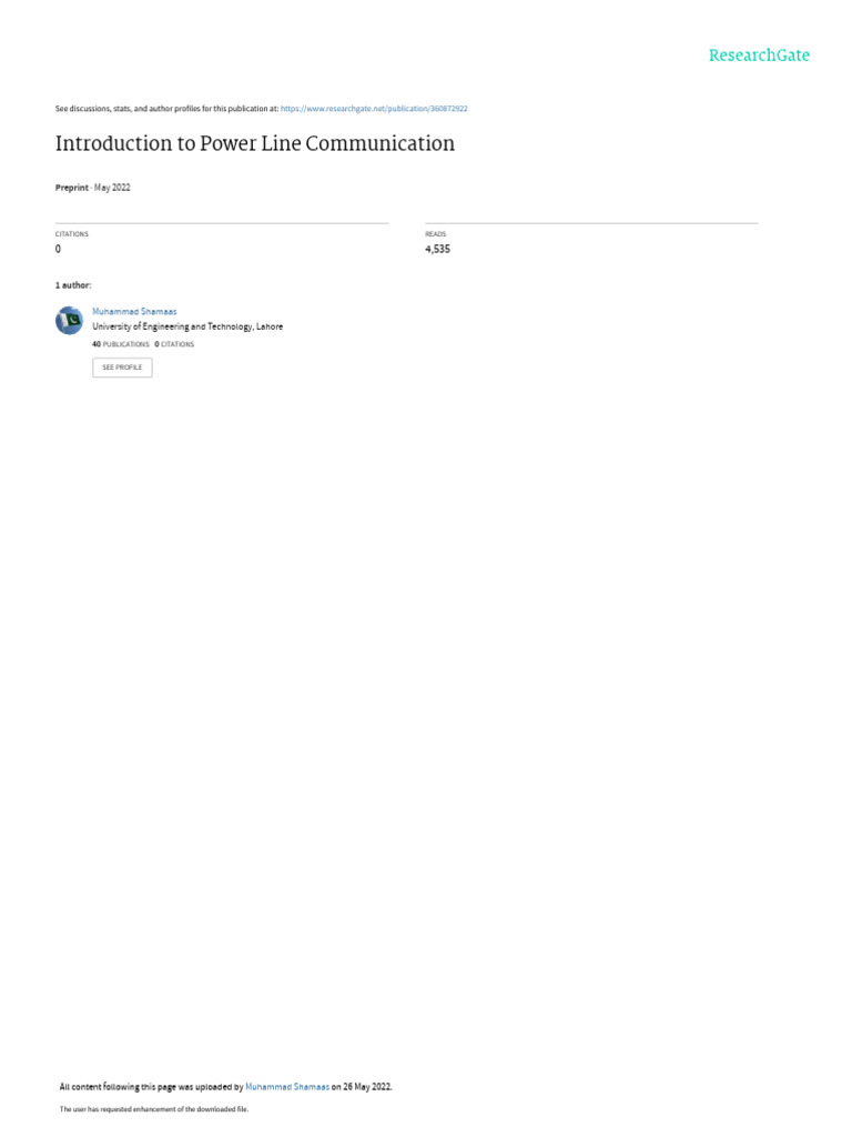 Introduction To Power Line Communication Pdf Modulation Telecommunications