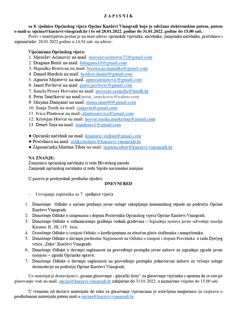 ZAPISNIK 8.docx ELEKTRONSKA | PDF