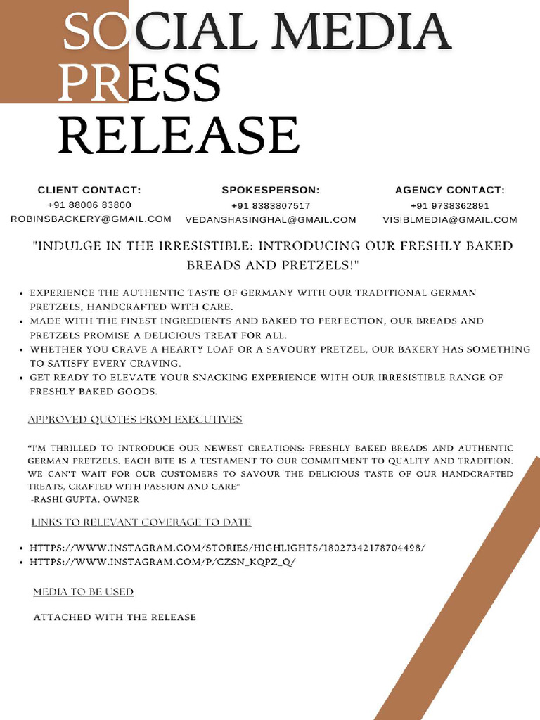 Social Media Press Release | PDF