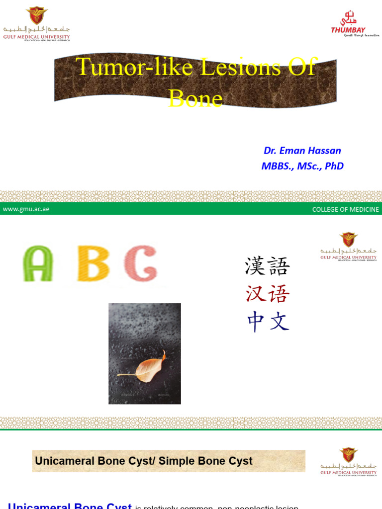 L64 Tumor-Like Lesions of Bone | PDF | Medical Specialties | Clinical ...