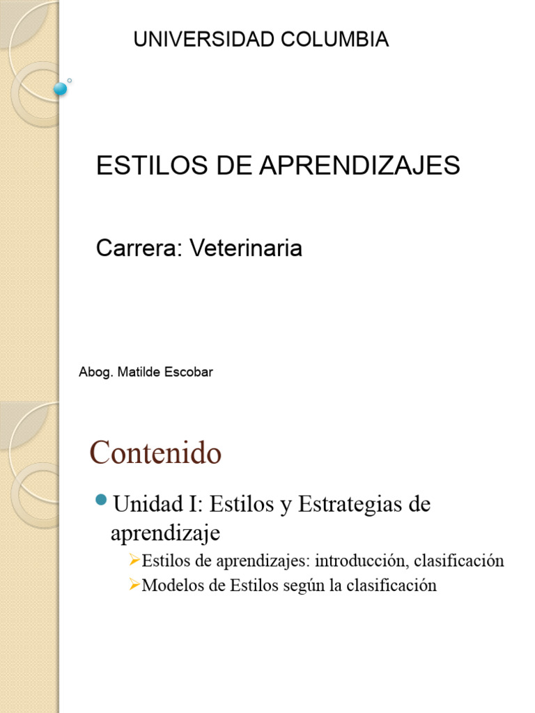 Estilos-De-Aprendizaje Clase 1 | PDF | Aprendizaje | Hemisferio cerebral