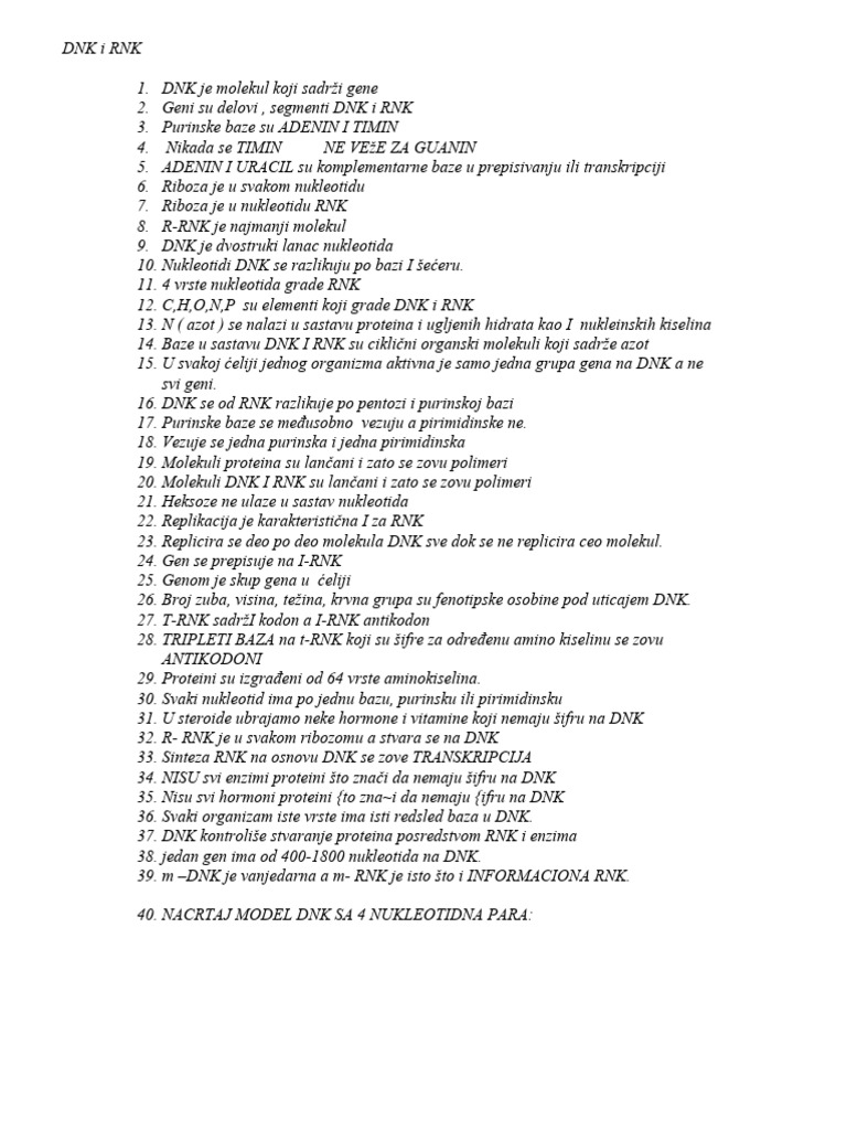 DNK I RNK-rečenice Za Proveru | PDF