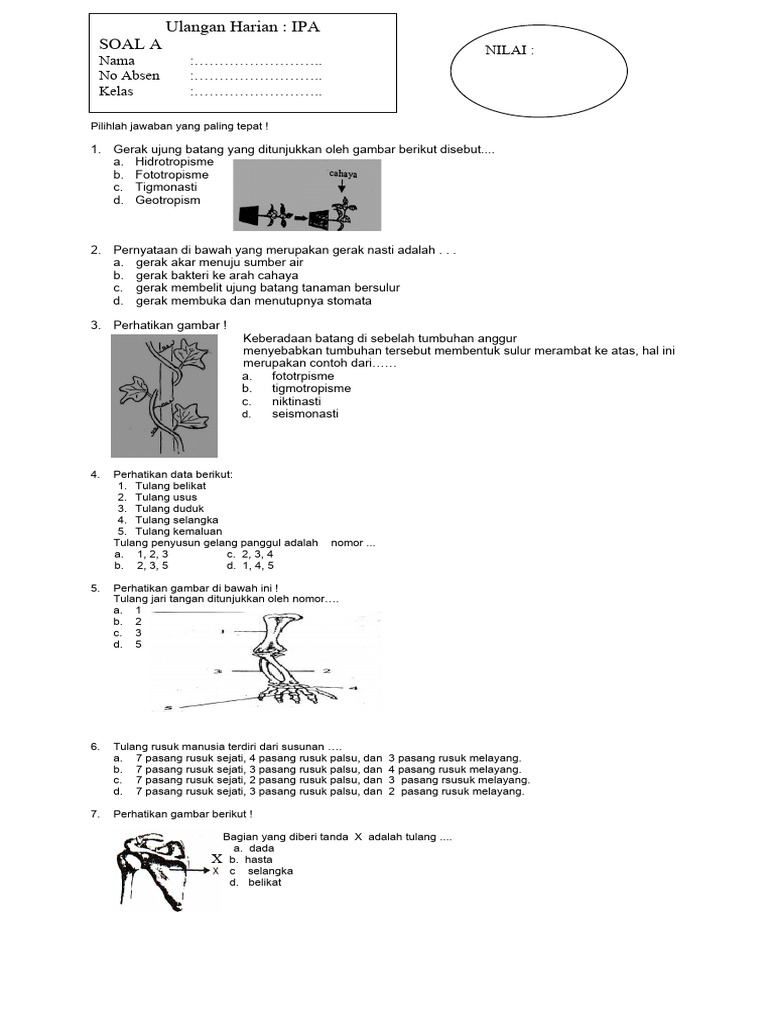 Lat Soal Kls 8 Kurtilas 2022 | PDF | Sains & Matematika
