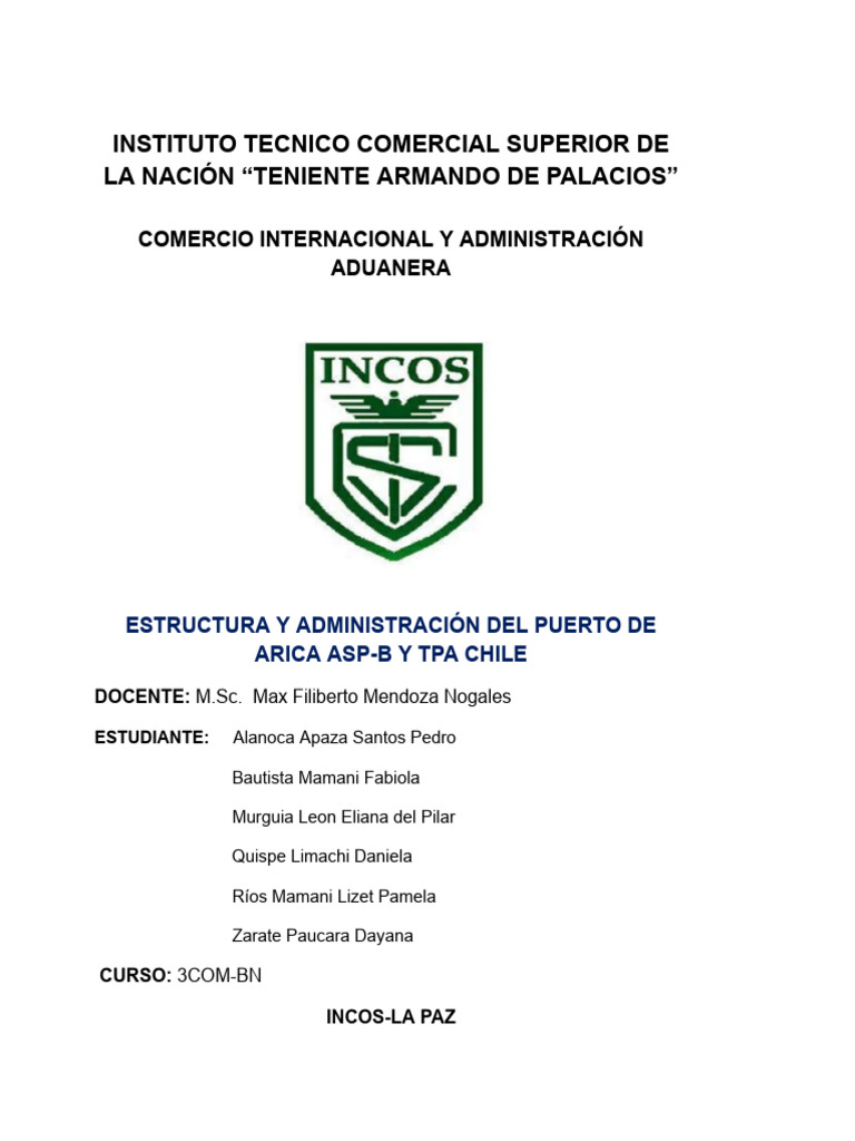 Estructura y Administracion Del Puerto Atic Tpa y ASP-b | PDF | Puerto ...