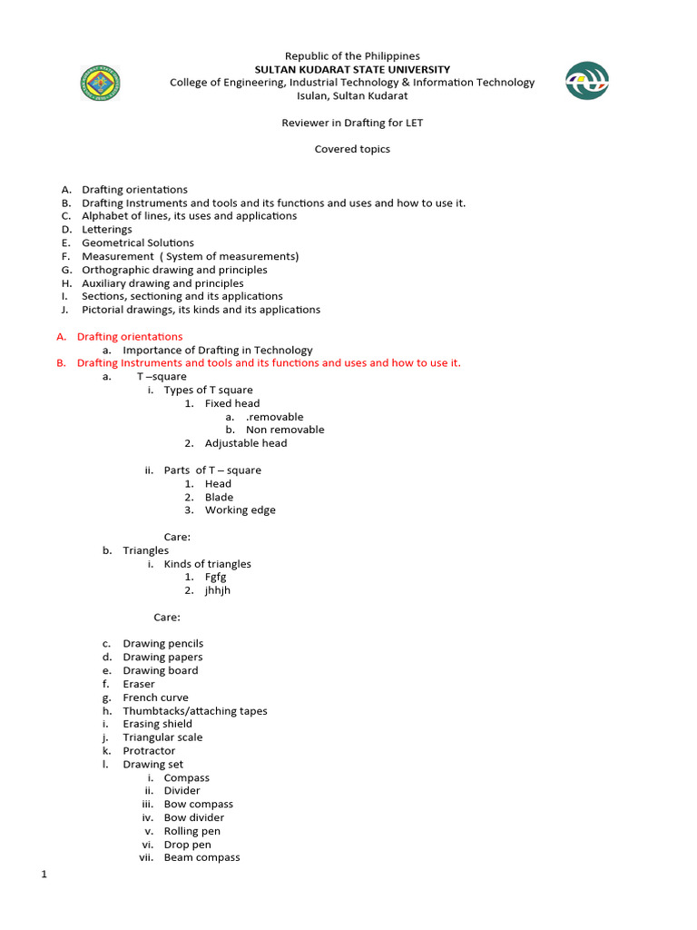 Drafting Reviewer | PDF | Technical Drawing | Rectangle