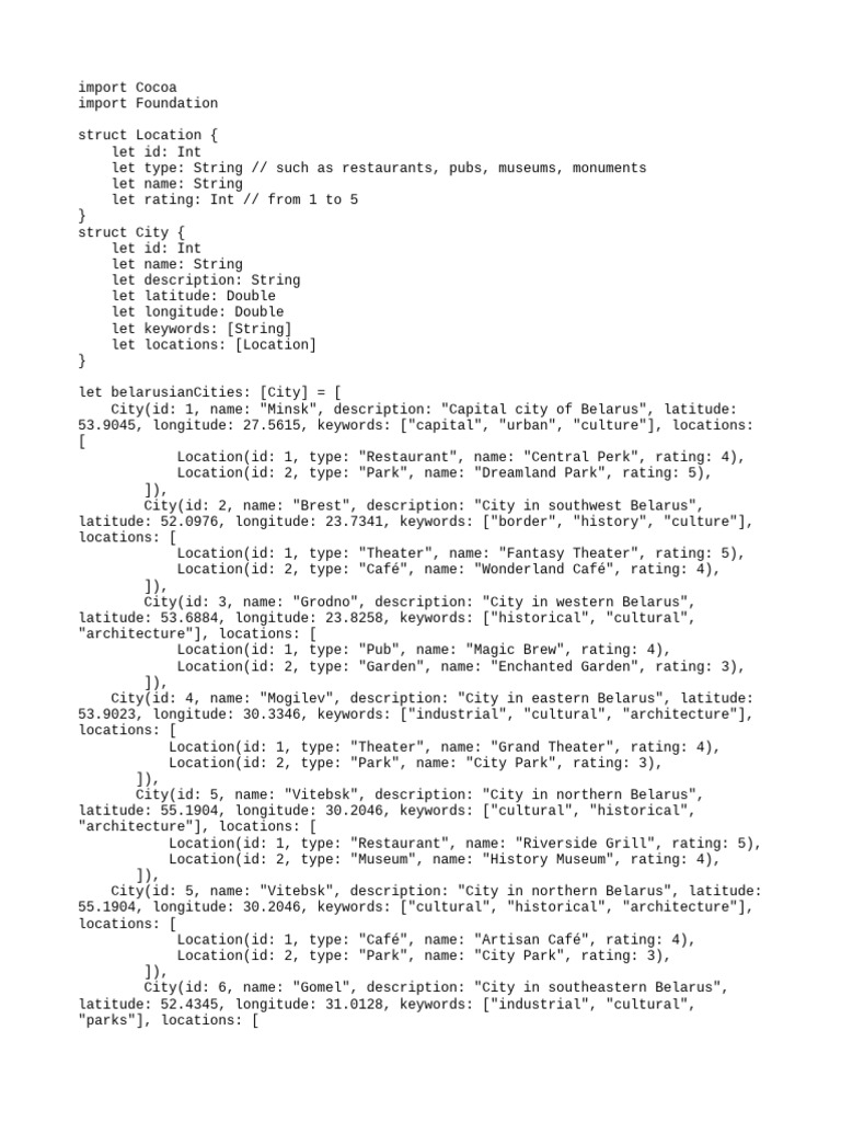 lab4_swift | PDF | Geodesy | Cartography