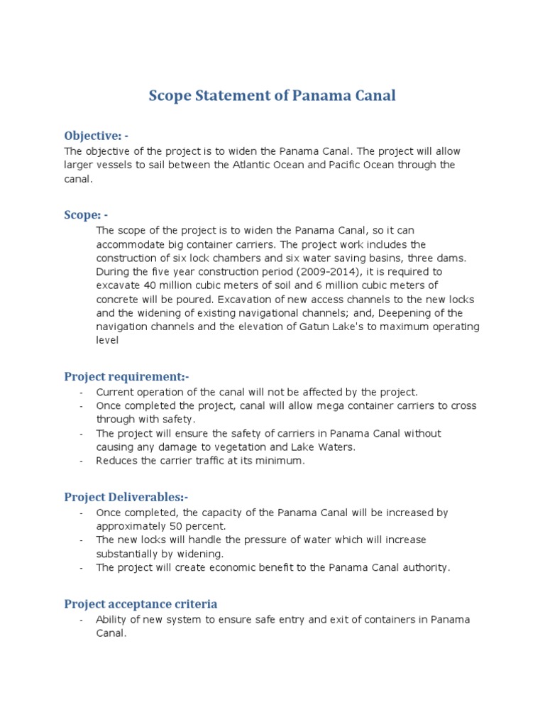 Scope Statement | PDF