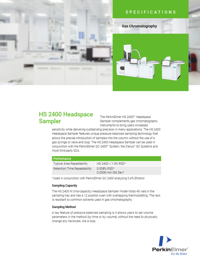 SPC S 2400 Headspace Sampler - FINAL | PDF | Gas Chromatography ...