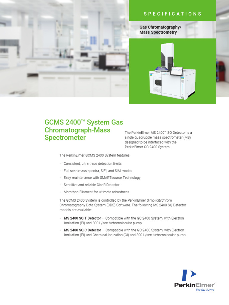 SPC GCMS2400System Spec Sheet | PDF | Gas Chromatography–Mass ...