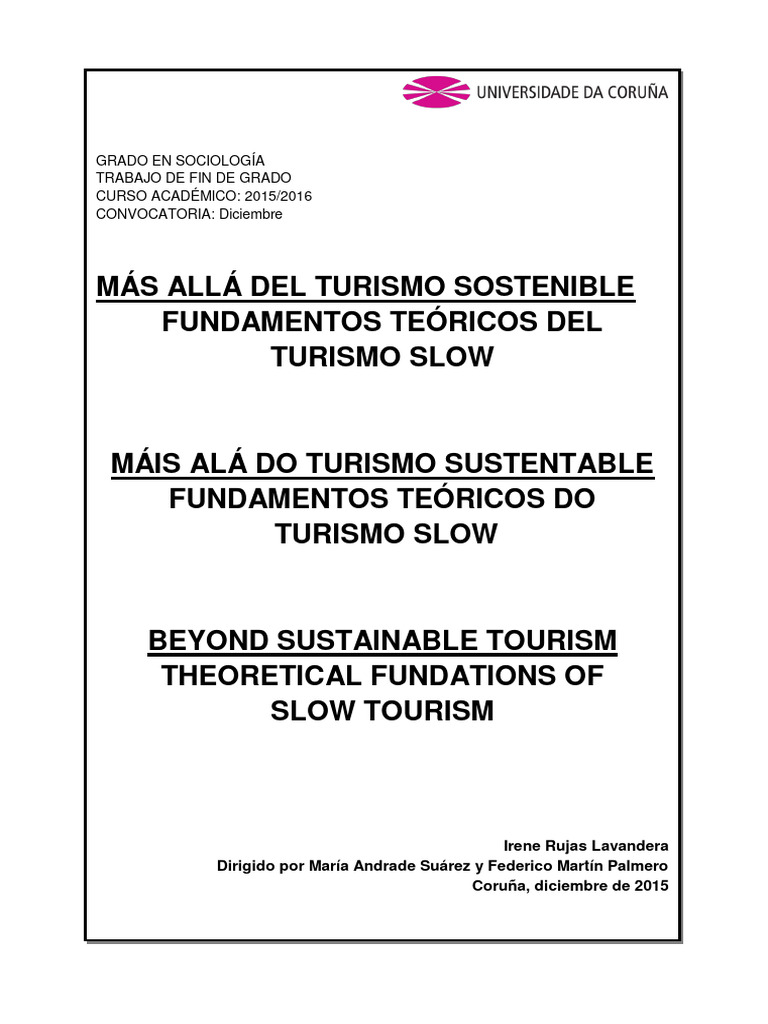 RujasLavandera Irene TFG 2015 | PDF | Turismo | Teoría