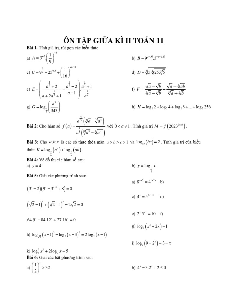 Tự luận Gk2 | PDF