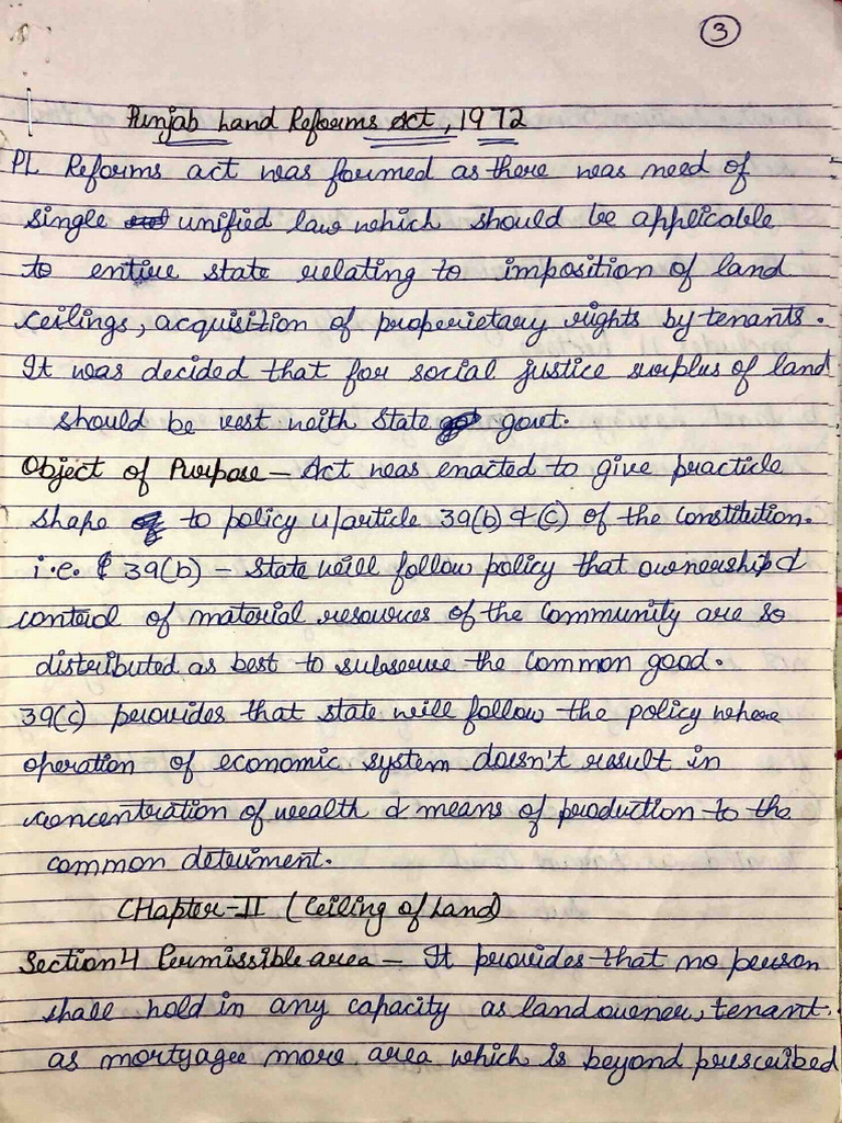 Land Reforms Act | PDF