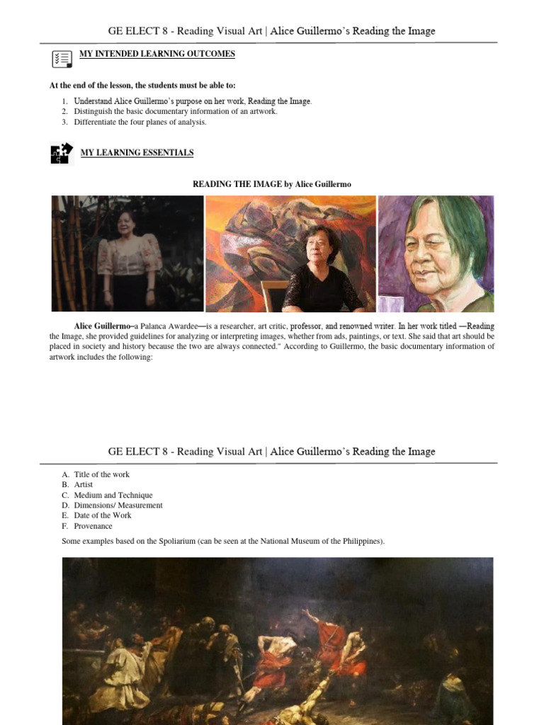 Reading-the-image_Worksheet | PDF | Semiotics | Human Communication