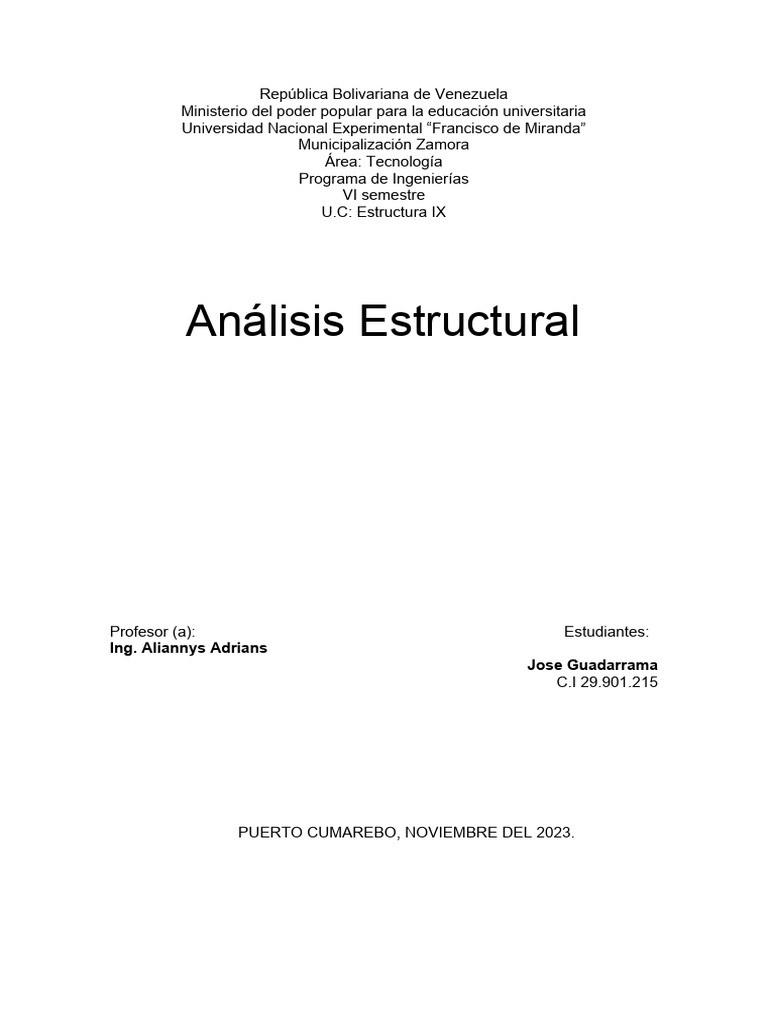 Análisis Estructural en Ingeniería Civil | PDF | Elasticidad (Física ...