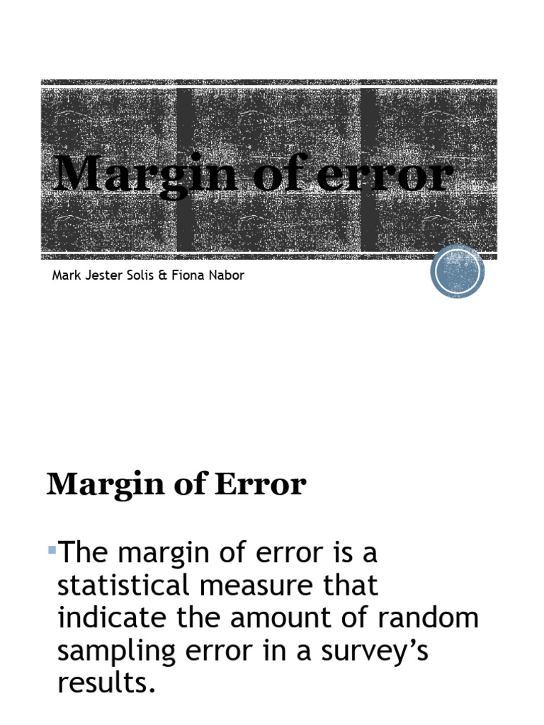 Understanding Margin of Error in Surveys | PDF