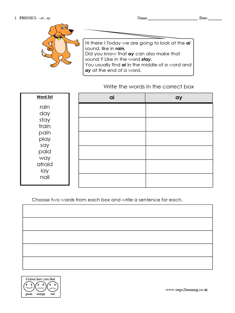 Ay and Ai Phonics Pack | PDF | Home & Garden