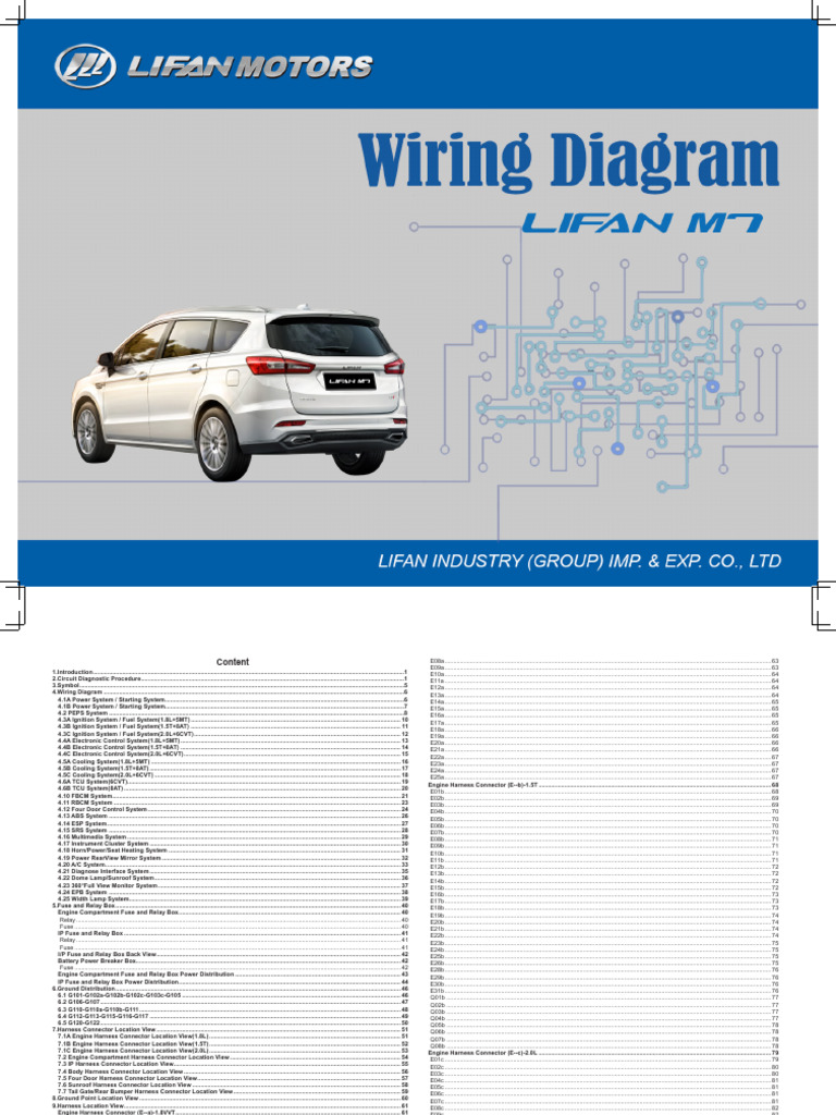 LIFAN M7 Wiring Diagram(LF-20171127) | PDF | Fuse (Electrical) | Motor ...