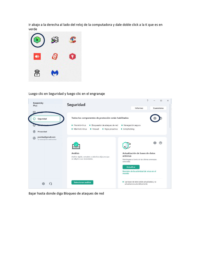 Configuracion de Kaspersky | PDF