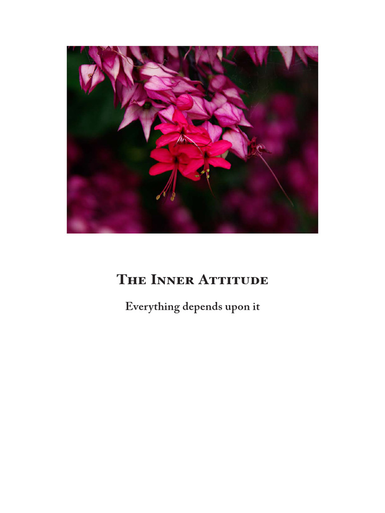 The Inner Attitude | PDF | Faith | Consciousness