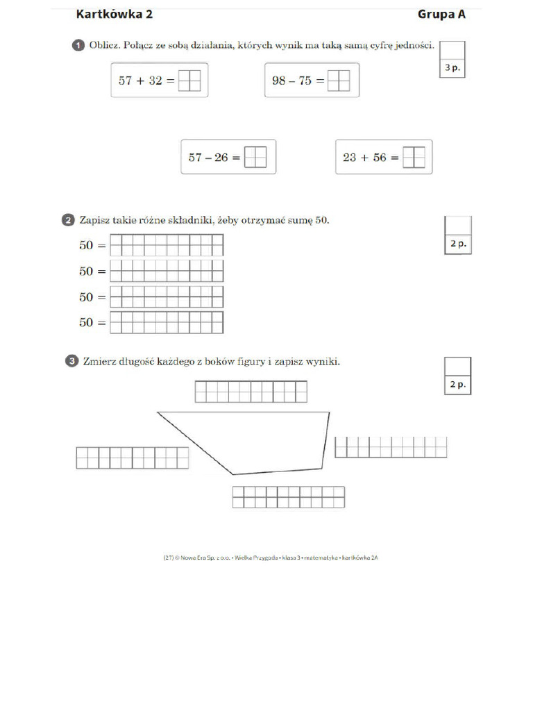 Kl 3 Matem Kart 2 Wp | PDF