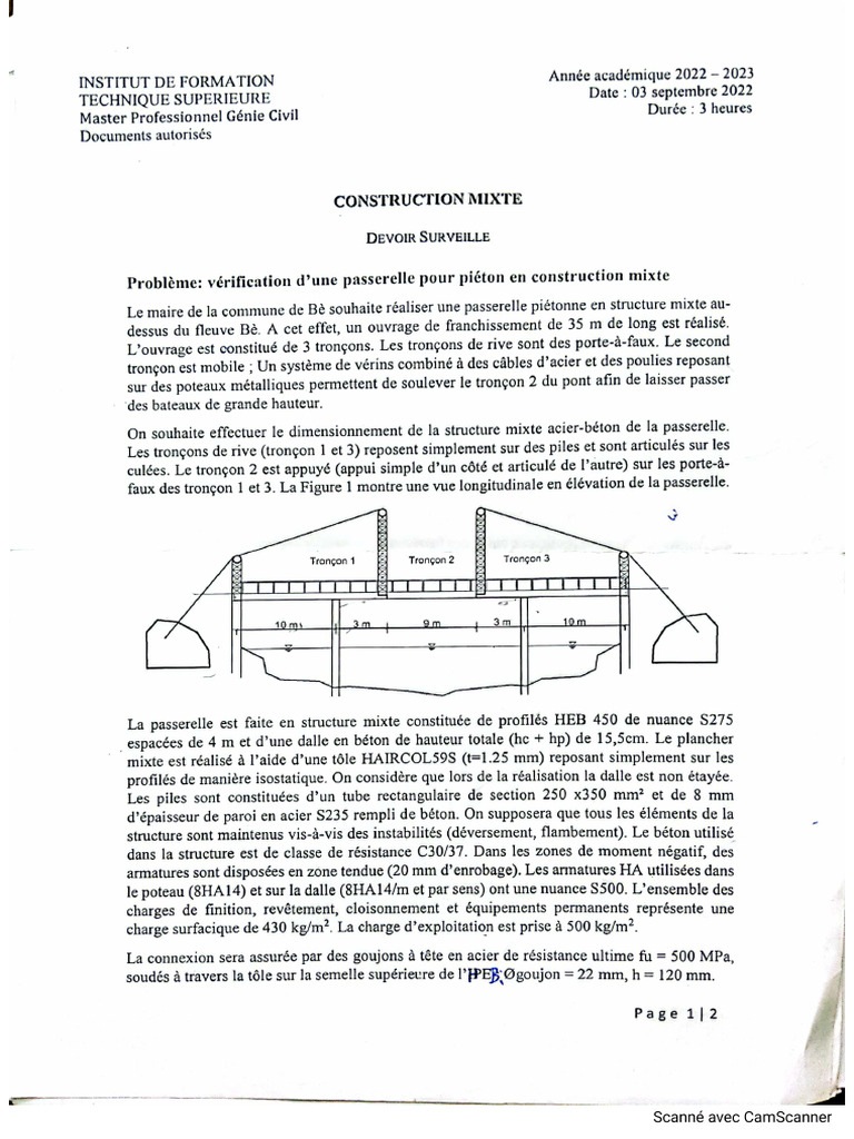 Épreuves Construction Mixte | PDF