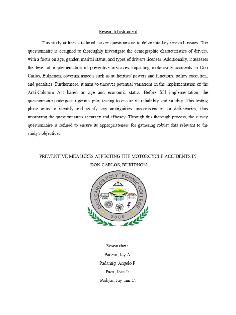Thesis | PDF | Traffic Collision | Methodology