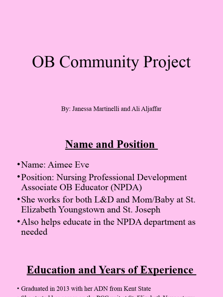 Ob Presentation | Download Free PDF | Nursing | Social Programs