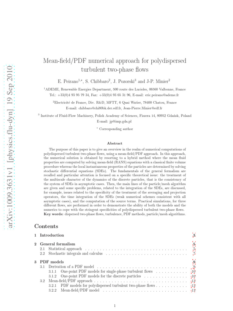 Mean Field | PDF | Stochastic Differential Equation | Probability Density Function