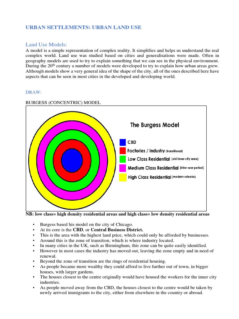 Urban Land Use Models Explained | PDF | Slum | Traffic Congestion