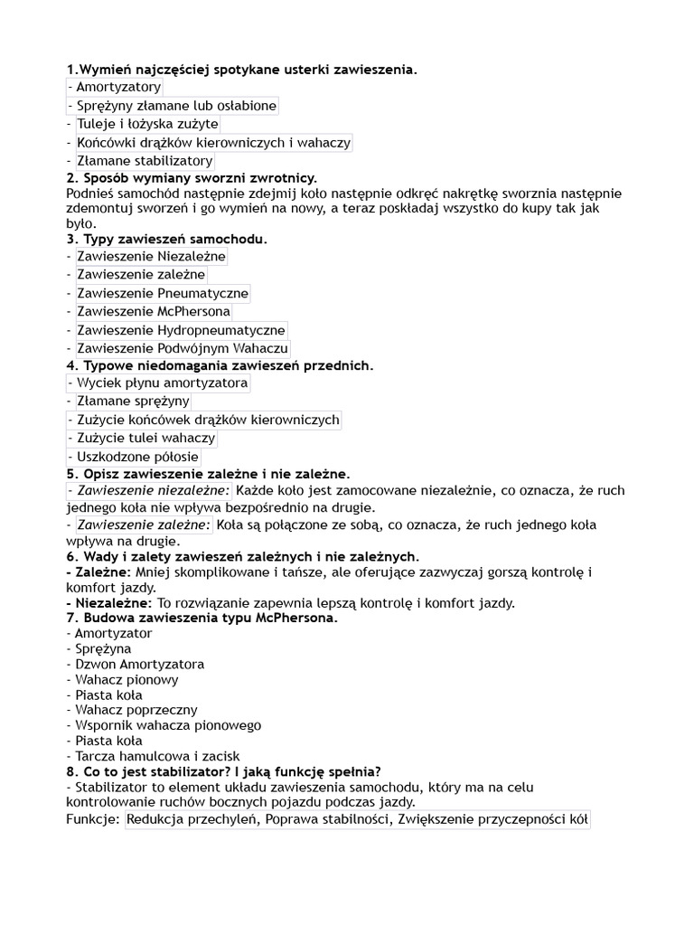Budowa Poj. 1 | PDF