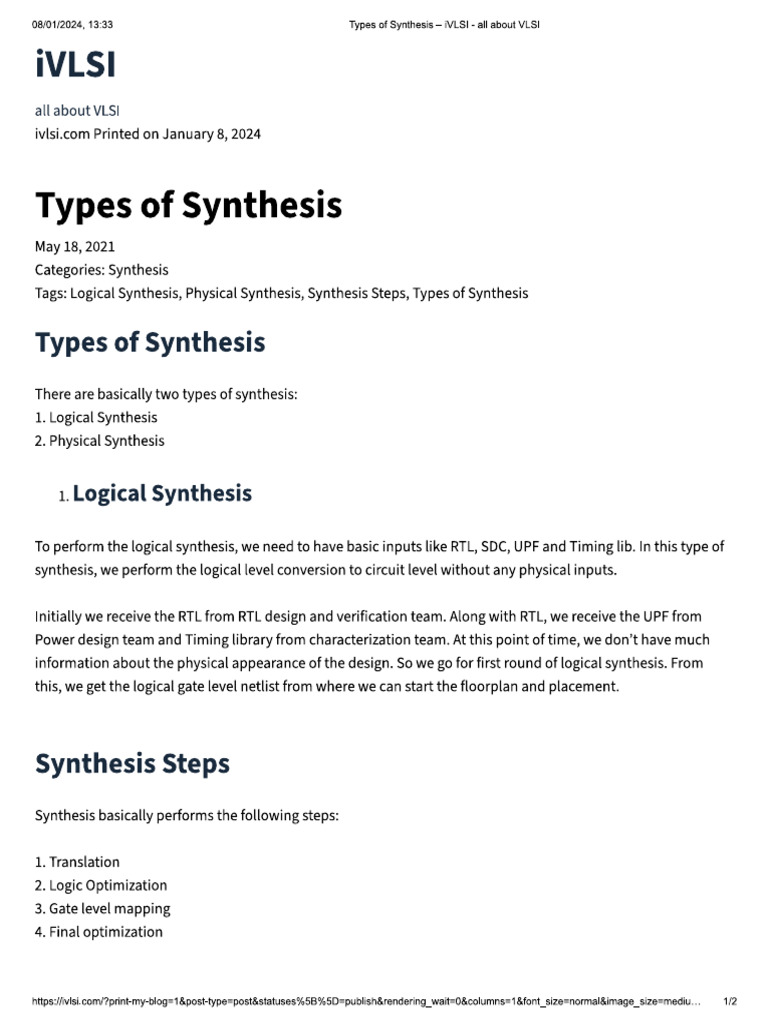 2types of Synthesis | PDF