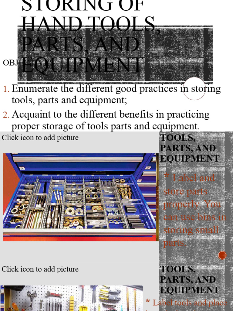 3 Storing of Hand Tools, Parts, and | PDF