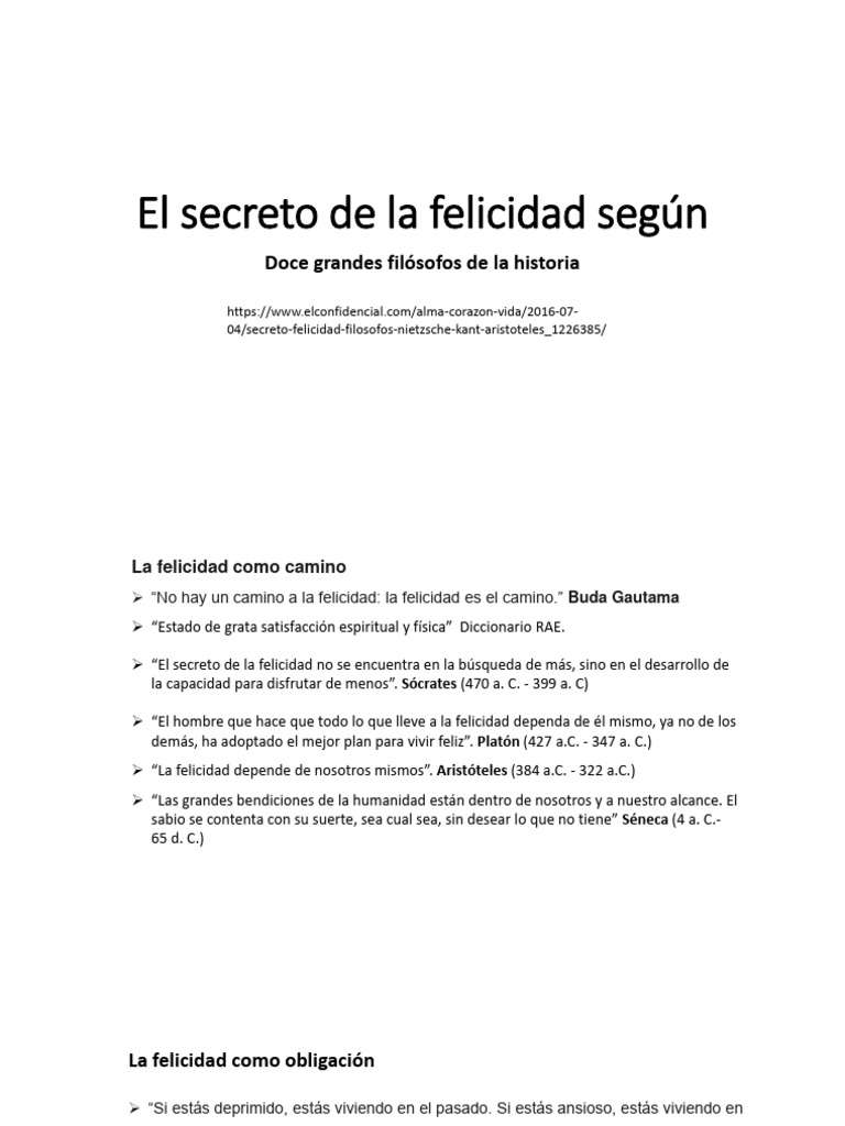 Filosofía de la Felicidad | PDF | Filosofía