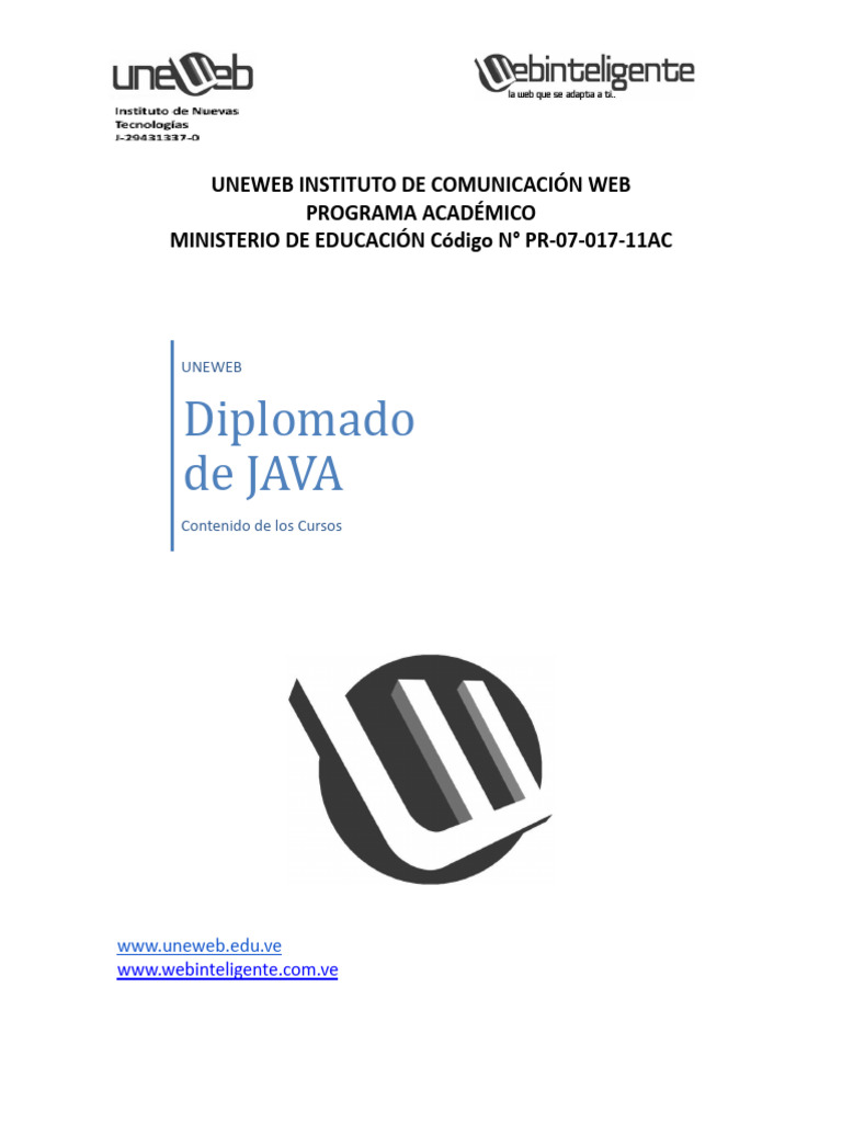 Contenido Del Diplomado de Java | PDF | Programa de computadora | Programación