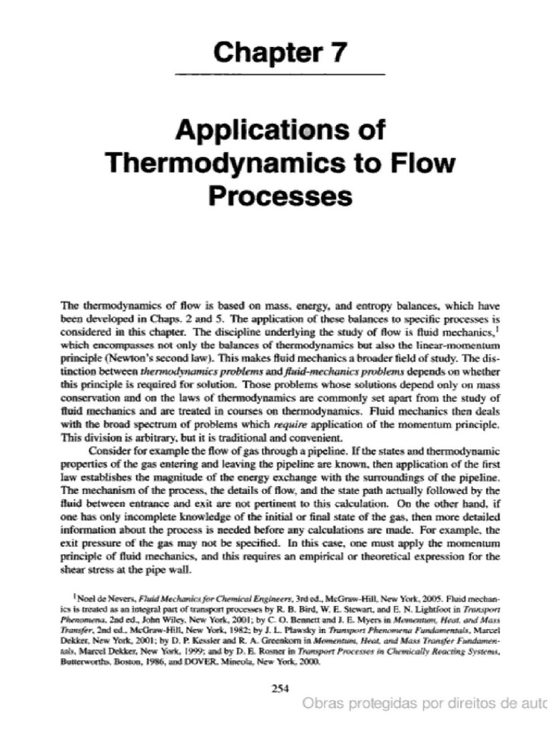 7 Applications of Thermodynamics To Flow Processes | PDF