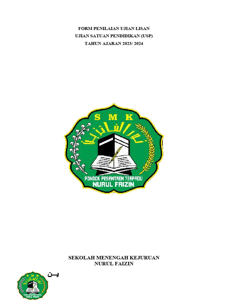 Form Penilaian Lisan Usp 2024 | PDF