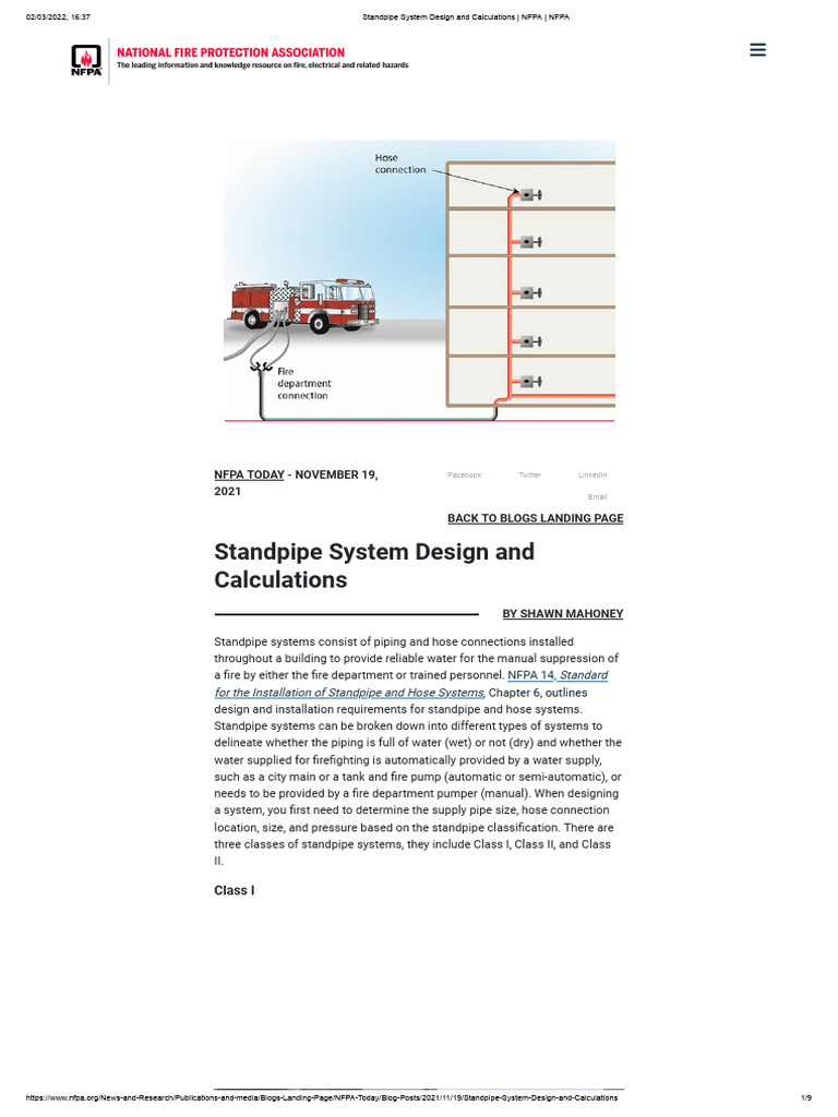 Standpipe System Design Guide | PDF | Fire Sprinkler System | Fire Engine