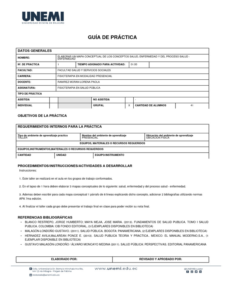 Guía de Práctica: Datos Generales | PDF | Aprendizaje | Modificación de comportamiento