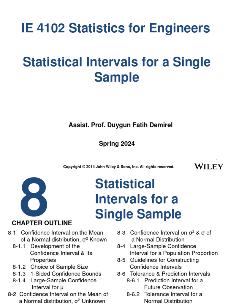 IE4102 Lecture5 | PDF | Confidence Interval | Normal Distribution