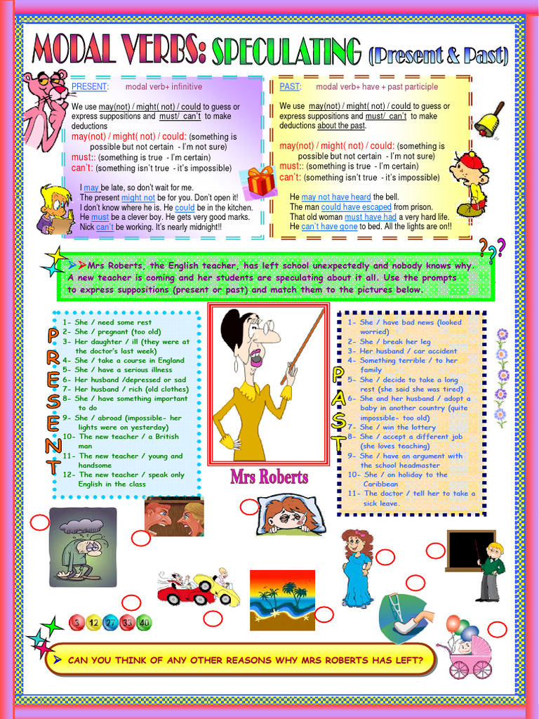 Modal Verbs for Speculation and Deductions | PDF | Syntax | Grammar
