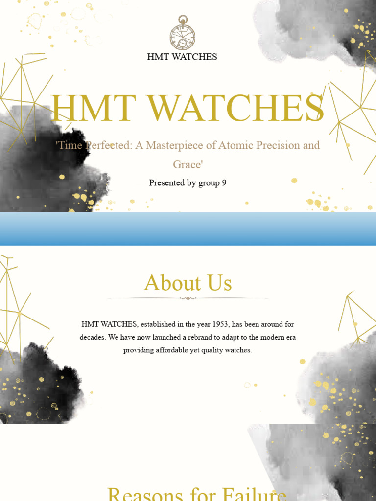 Team 9 - Round 1 - HMT Watches | PDF | Home & Garden | Lifestyle