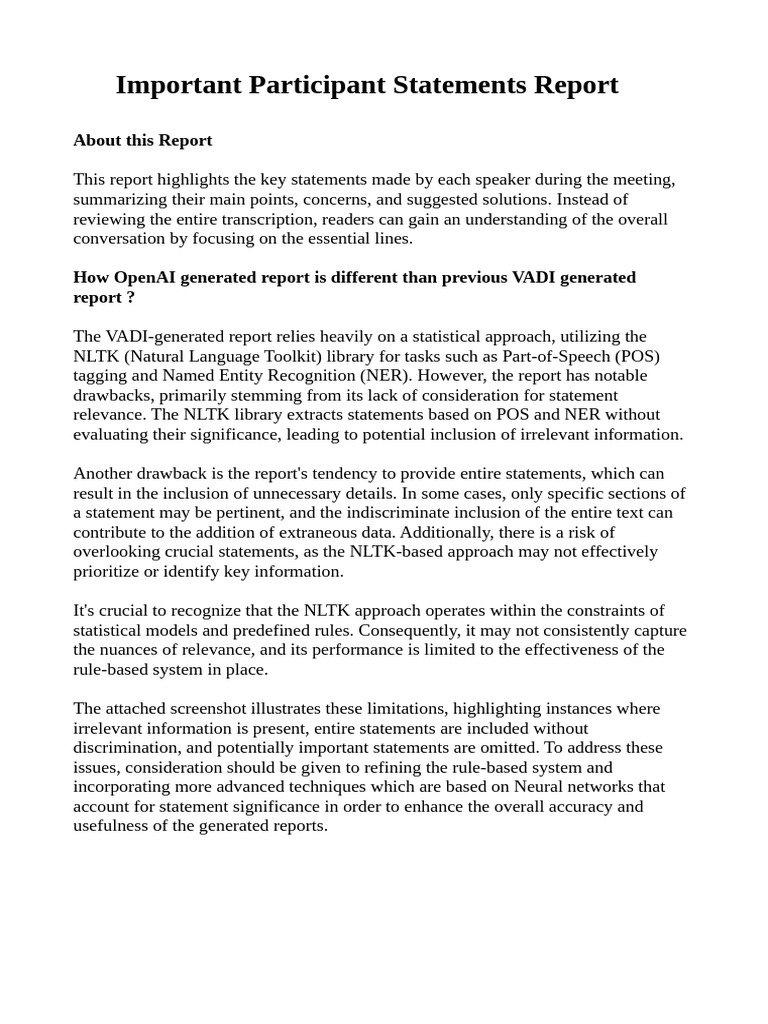 Important Participant Statementsreport | PDF | Cognitive Science ...