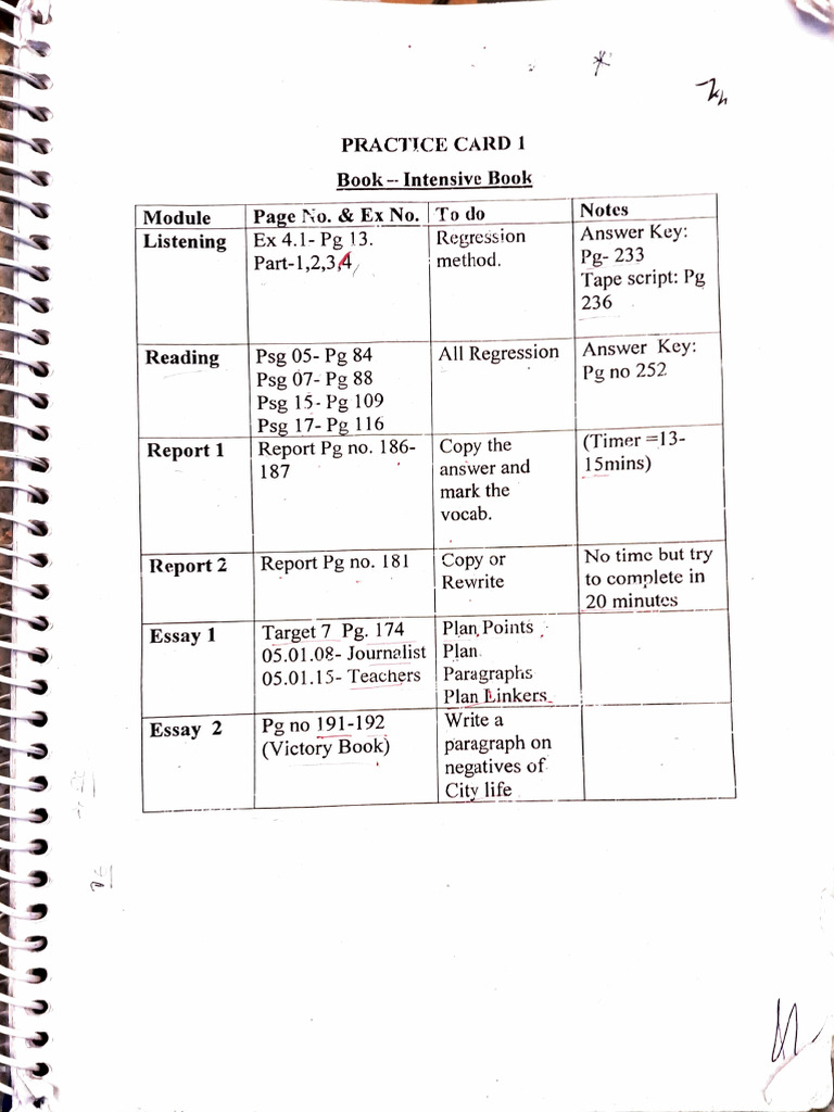 EEC IELTS 30 Day Exam Practice Cards | PDF
