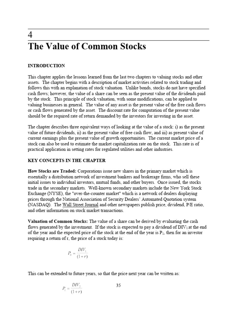 Stock Valuation Methods Explained | PDF | Stocks | Investing