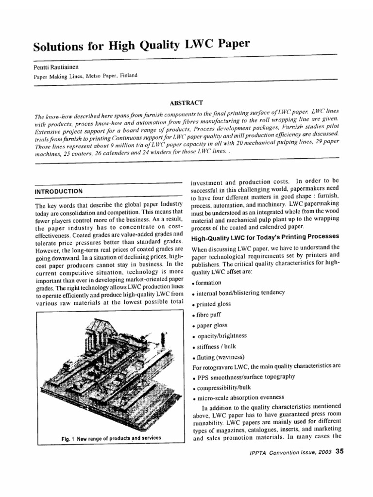 High-Quality LWC Paper Solutions | PDF | Paper | Pulp (Paper)